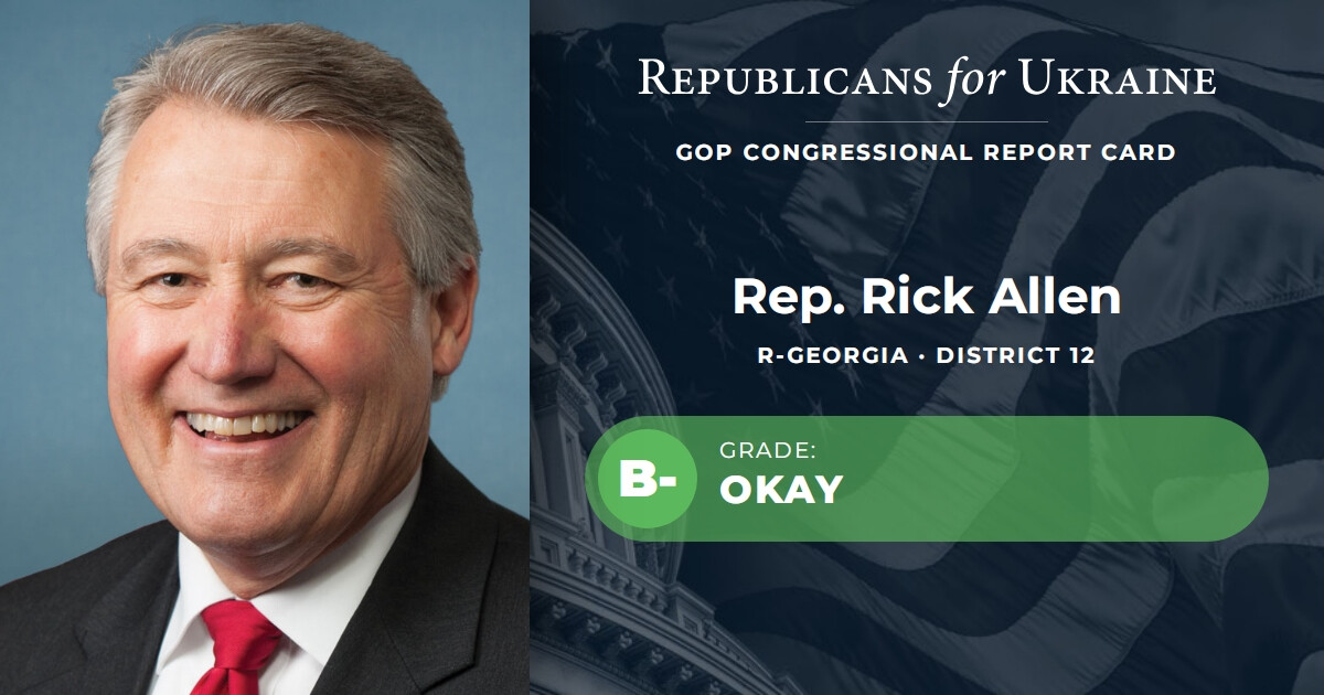 Rick Allen - GOP Legislator Profile - Republicans For Ukraine