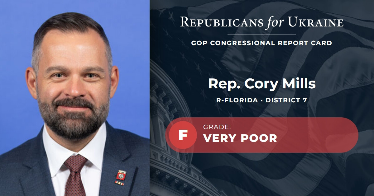 Cory Mills - GOP Legislator Profile - Republicans For Ukraine