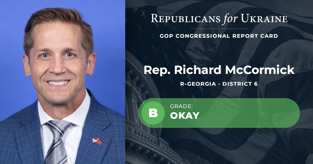 Richard McCormick - GOP Legislator Profile - Republicans For Ukraine