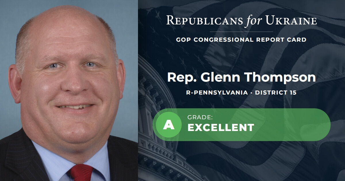 Glenn Thompson - GOP Legislator Profile - Republicans For Ukraine